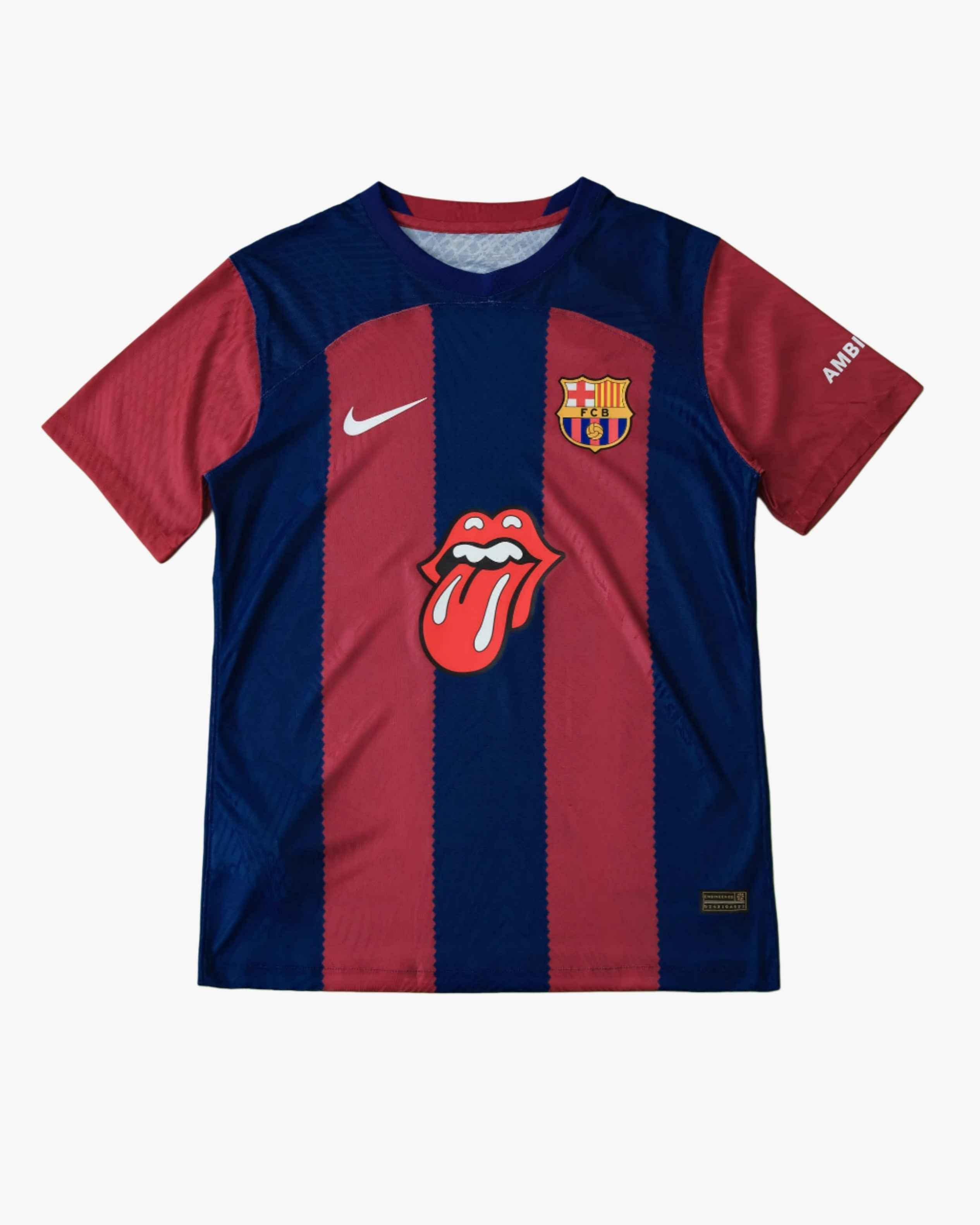 Barcelona x Rolling Stones Premium Football Kit | Free Customization ...